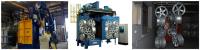 China Scaffolding Wheel Short Blasting Machine Abrator double type for sale