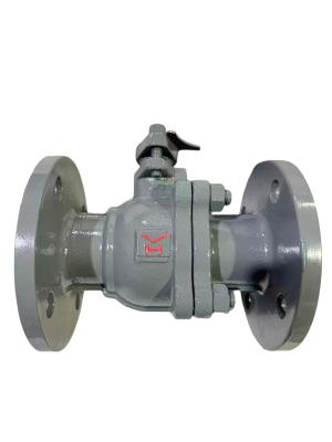China 2PC Metal Seated Full Bore Flanged Wcb Cast Steel Floating Ball Valve for sale