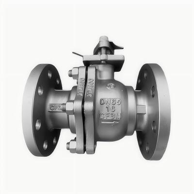 Cina Valvola a sfera flangiata a due pezzi con tenuta morbida, valvola a sfera flottante Q41F manuale, valvola a sfera in acciaio inossidabile 304L in vendita