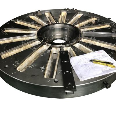 Cina elettrotipia di 1250mm permanente intorno a Chuck For Lathe Machine magnetico in vendita