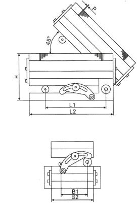 Cina 45 doppio seno magnetico ribaltabile Chuck di grado 100*175mm in vendita