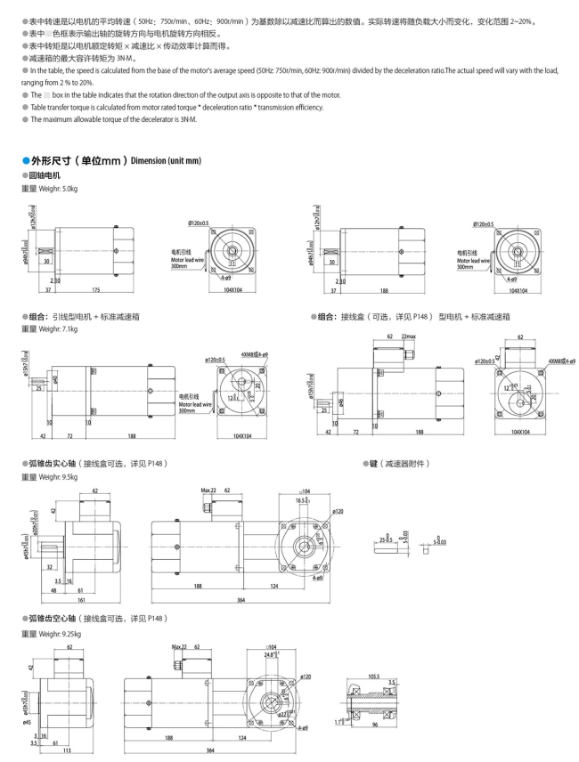 torque gear motor drawings