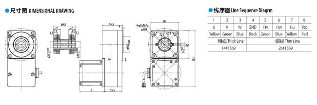 bldc motor with right angle gearbox