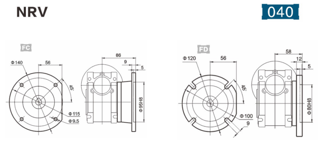 nrv040 worm speed reducer