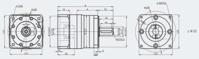 120mm planetary gearbox