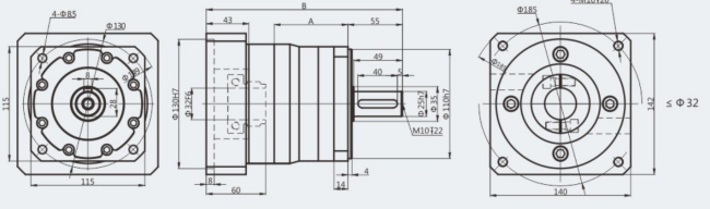 planetary gearbox 120mm