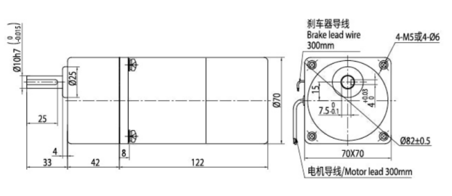 ac gear motor drawings