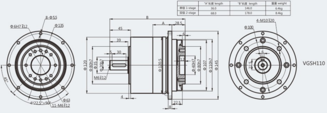 FLANGE OUTPUT SERVO GEARNOX