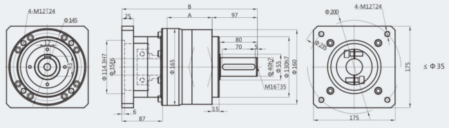 nema 130 stepper motor gearbox