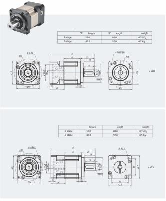 中国 Chuanhe 5Mm High Precision Spur Gear Nema 17 42 Stepper Motor 4:1 Ratio 販売のため