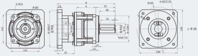 中国 1500W 22Mm 1 Stage 3:1 Precision Planetary Gearbox Chuanhe High Efficiency Spur Gear 販売のため