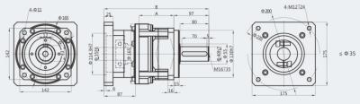 Cina 1500W 22Mm 1 Stage 3:1 Precision Planetary Gearbox Chuanhe High Efficiency Spur Gear in vendita