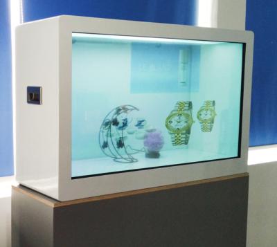 Cina Vetrina trasparente a 55 pollici di tocco del condensatore, esposizione trasparente LCD di ROHS in vendita