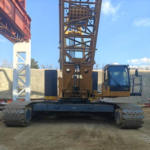 Quality 200T Second Hand Crawler Cranes Yellow Telescopic Boom Crawler Crane for sale