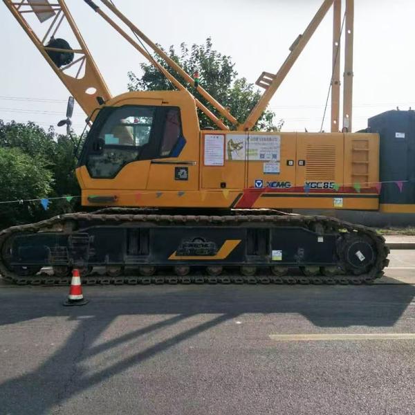 Quality Used XCMG Crawler Crane Machine 450KW With 7m-19m Jib Length for sale