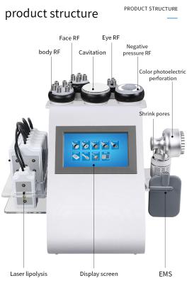 Cina Perdita grassa 6 in 1 macchina del laser Lipo, cavitazione di vuoto di rf che dimagrisce macchina in vendita
