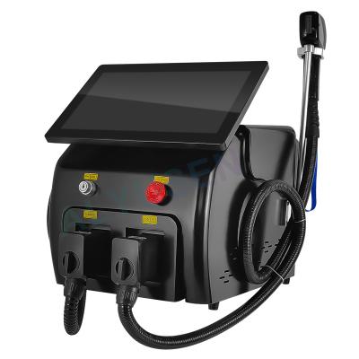 China Nieuw ontwerp 2 in 1 Picosecond Laser 808 755 1064nm Diode Laser Hair Removal Equipment voor Salon Te koop