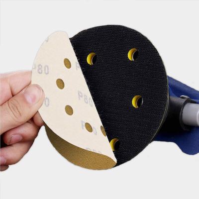 Cina Acciaio al carbonio adatto a 5 pollici 6 pollici disco rotondo di levigatura con gancio e materiale di supporto loop in vendita