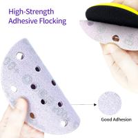 China Customized Hook and Loop Paper Abrasive Sanding Discs for Surface Grinding in Purple for sale