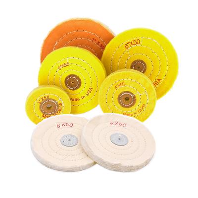 China Yellow White Jewelry Wool Polishing Circular Buff Wheel for Stainless Steel Buffing for sale