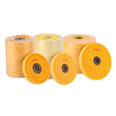 China Yellow White Jewelry Wool Polishing Circular Buff Wheel for Stainless Steel Buffing for sale