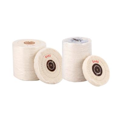 China Yellow White Jewelry Wool Polishing Circular Buff Wheel for Stainless Steel Buffing for sale
