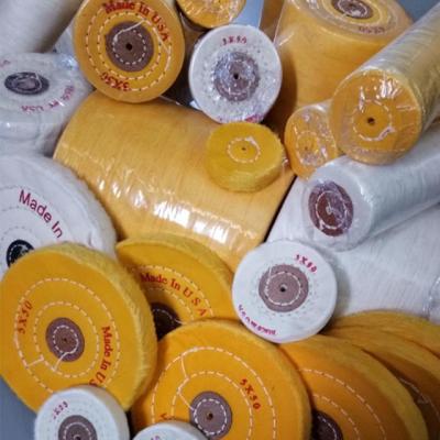 Cina 6 pollici 50 strati ruota rotonda di tessuto di lucidatura fatta di 100% di cotone puro per lucidare i metalli in vendita