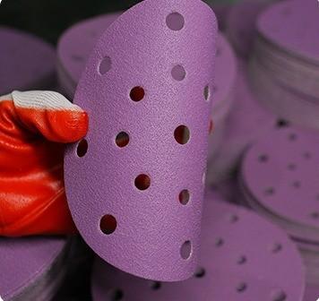 Cina Disco di sabbia ceramica viola da 6 pollici per lucidare qualsiasi dimensione può essere personalizzato in vendita