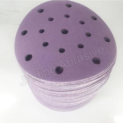 Cina Disco di sabbia ceramica viola da 6 pollici per lucidare qualsiasi dimensione può essere personalizzato in vendita