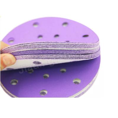 Cina Disco di sabbia ceramica viola da 6 pollici per lucidare qualsiasi dimensione può essere personalizzato in vendita