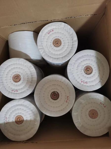 Quality 4x50 Layers Cotton Cloth Buffing Wheel for Polishing Stainless Steel 8inch for sale