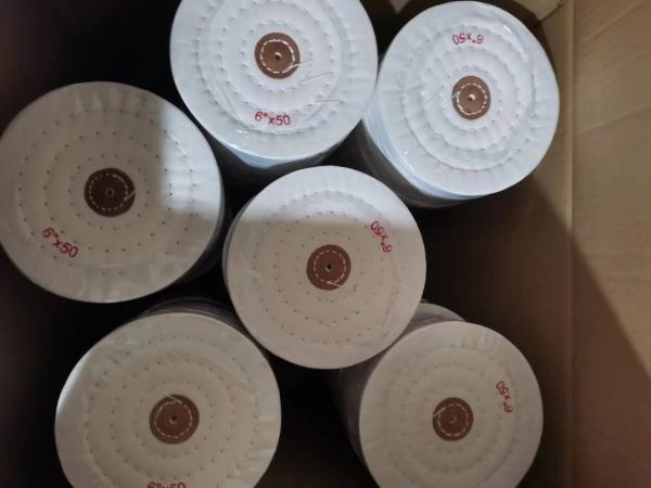 Quality 4x50 Layers Cotton Cloth Buffing Wheel for Polishing Stainless Steel 8inch for sale