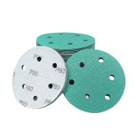 Quality 150mm 180 Grit Hook And Loop PET Film Backing Sanding Disc With Easy Installatio for sale