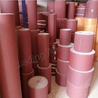Quality Red 46*50M Jumbo Sandpaper Aluminum Oxide Emery Sanding Belt Emery Abrasive for sale