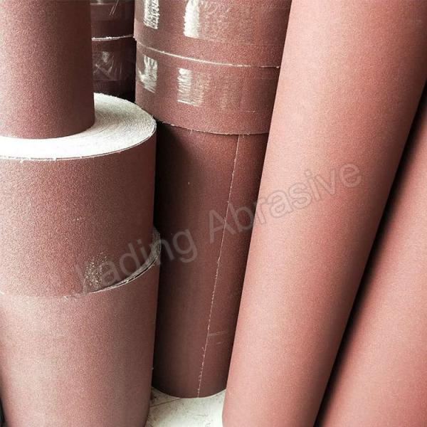 Quality Red 46*50M Jumbo Sandpaper Aluminum Oxide Emery Sanding Belt Emery Abrasive for sale