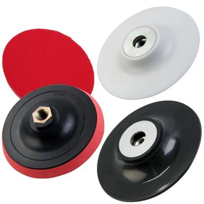 China Black Medium Flexible Density Backing Pad M14 Thread Sandpaper Grinding Disc Polishing Pad Puffing Wheel (Pedaço de apoio de densidade média e flexível) à venda