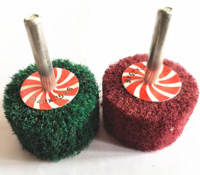China Aluminum Oxide ABRASIVE WHEEL Non Woven Flap Wheel Drill 50x26x6mm Mounted on Nylon Shank for sale