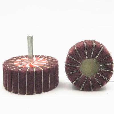 China Aluminum Oxide ABRASIVE WHEEL Non Woven Flap Wheel Drill 50x26x6mm Mounted on Nylon Shank for sale