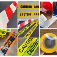 China PE Yellow/Black Print Barricade Caution Warming Tape Width 25mm for sale