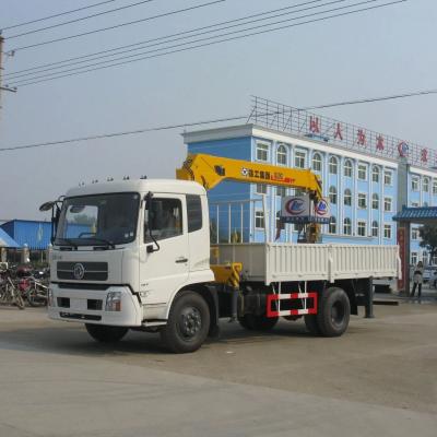 China 4*2 Dongfeng Truck Mounted with 8 Ton Knuckle Arm Crane Truck for sale