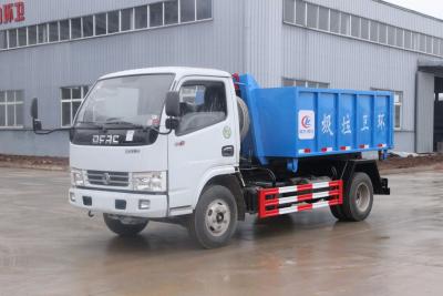 China China Dongfeng 4cbm Roll off Refuse Collector Truck Hook Lift Garbage Truck for sale