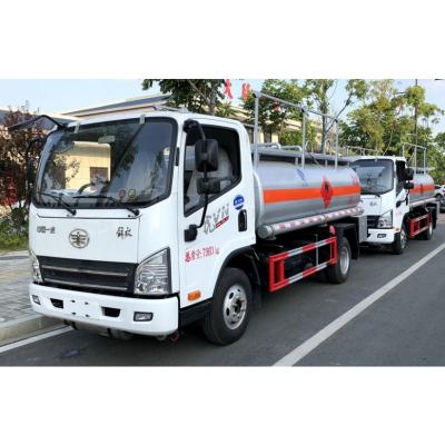 China FAW 6cbm Fuel Dispenser Tanker Truck 4*2 Petrol Oil Diesel Delivery and Refueling Truck for sale