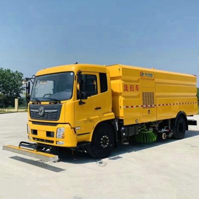 China Dongfeng 8cbm Road Sweeper Truck Pavement Sweepers Truck with 4 Brushes Sweeper Ride on for sale