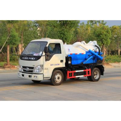 China Forland 2000liters Mobile Sewage Suction Sewage Suction Truck for sale