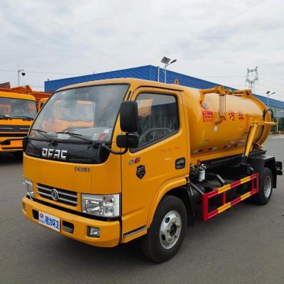 China Dongfeng 4m3 Cleaning Sewer Truck Waste Water Suction Diesel Engine Truck for sale