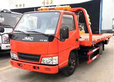 China New Jmc Brand 4X2 4 Ton Rollback Tow Truck Half Landing / Full Landing Flatbed Tow Truck for sale