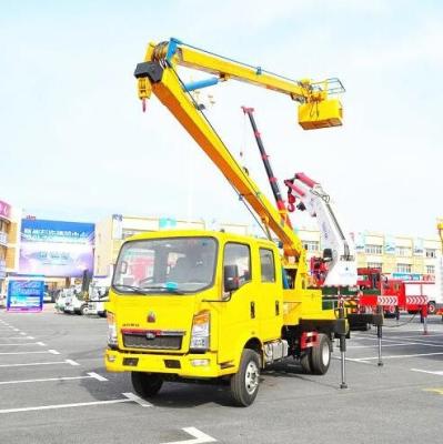 China HOWO 16m-18m Aerial Platform Truck Truck Mounted Insulated Aerial Lift Truck For Philippines for sale