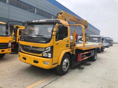 China Flatbed 5 Ton Truck Mounted Crane Dongfeng Hydraulic Telescopic Boom Crane for sale