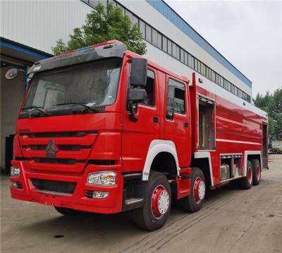 China Sinotruk Fire Fighting Truck 10 Wheel 371HP 10tons Water 2tons Foam HOWO Fire Truck for sale