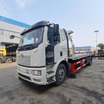 China FAW 8ton 9ton 10ton Breakdown Recovery Truck Flatbed Rescue Wrecker Towing Truck for sale